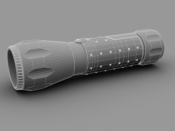 modern flashlight 3d model