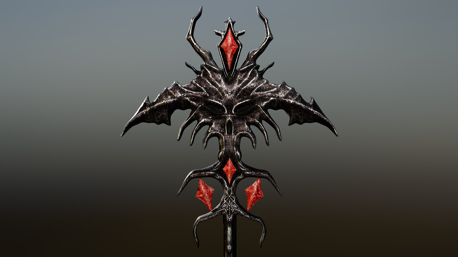 3D Demon Staff Game Ready LowPoly 26k - TurboSquid 2232286