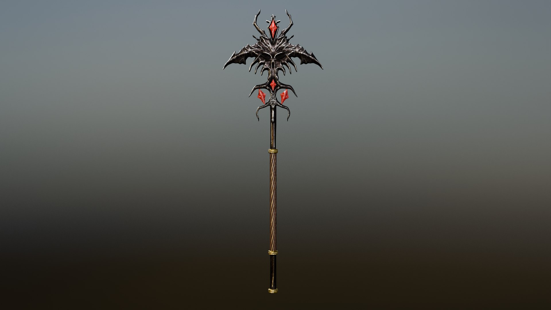 3D Demon Staff Game Ready LowPoly 26k - TurboSquid 2232286