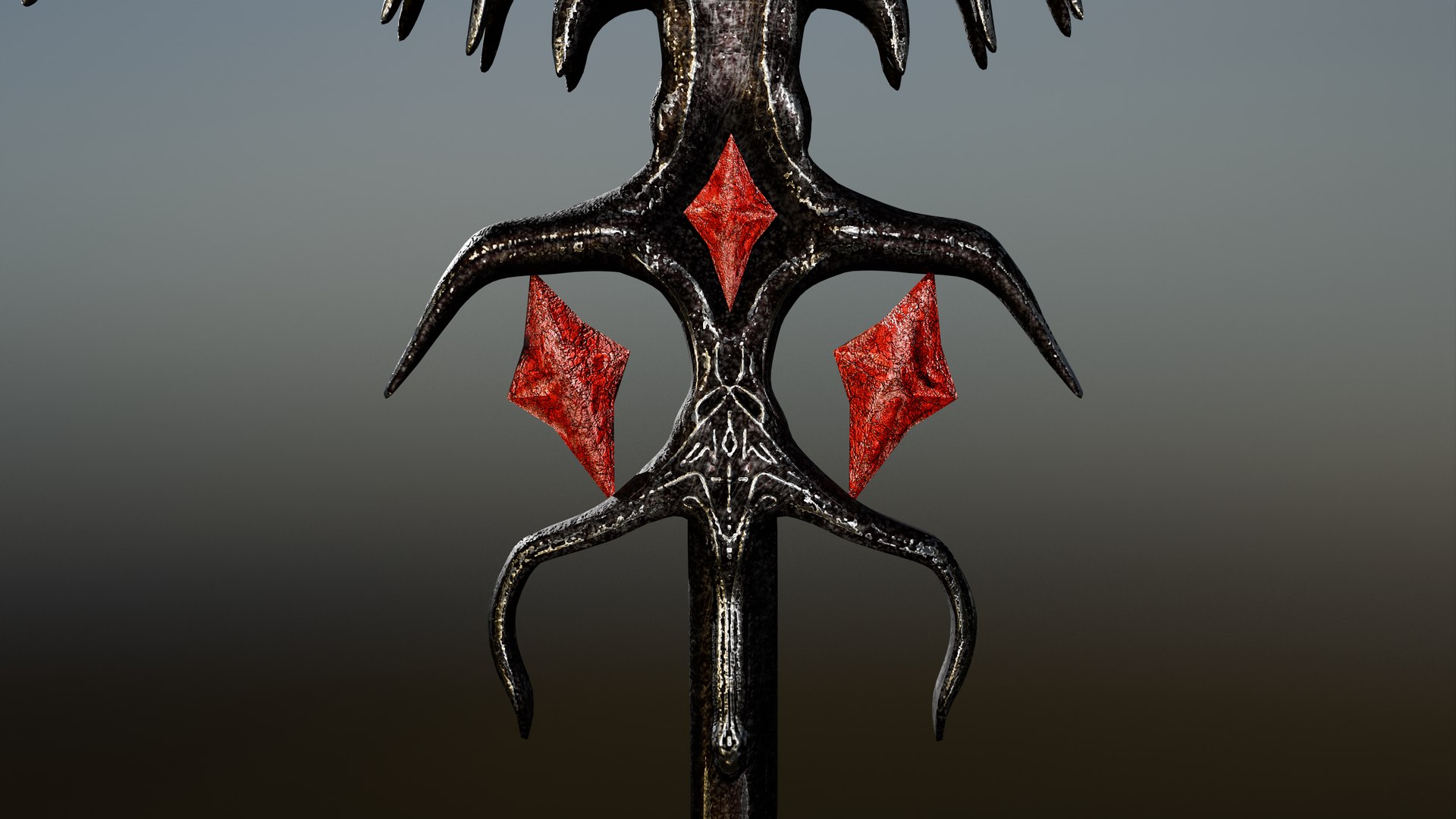 3D Demon Staff Game Ready LowPoly 26k - TurboSquid 2232286