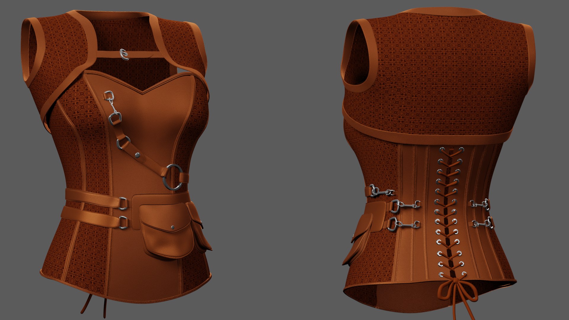 3D Corset 3d Model PBR - TurboSquid 1908335
