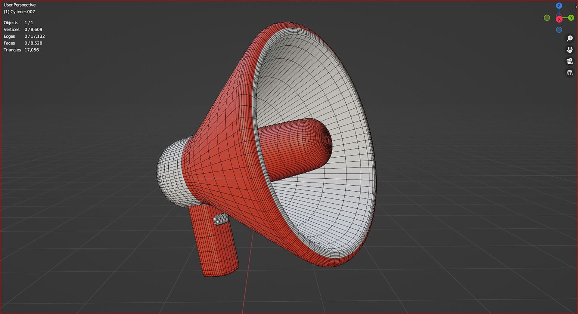 Red Loudspeaker Icon Megaphone Model - TurboSquid 2074890