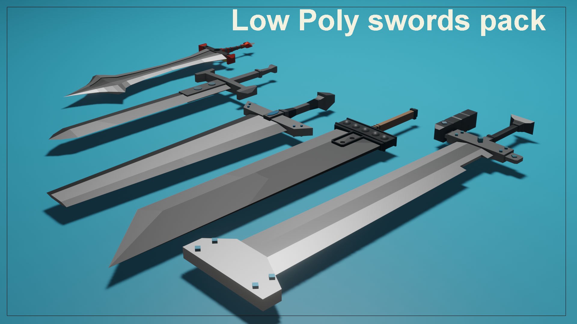 3D model Low poly sword pack - TurboSquid 2115545