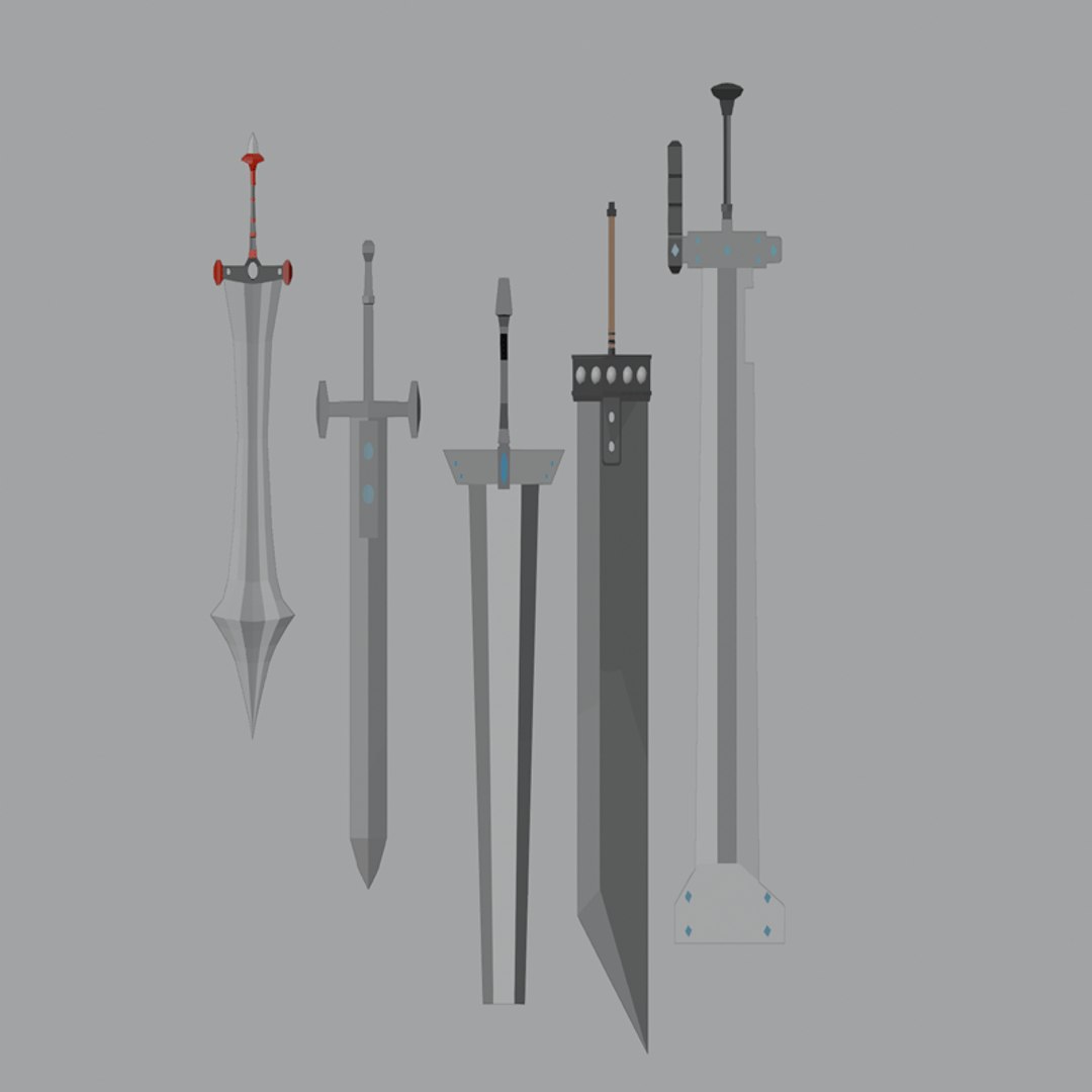 3D model Low poly sword pack - TurboSquid 2115545