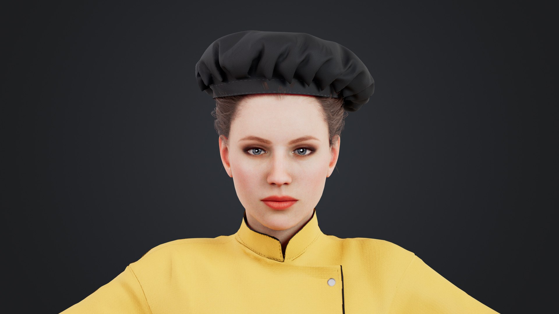 3D Model Female Chef Rigged - TurboSquid 2322820