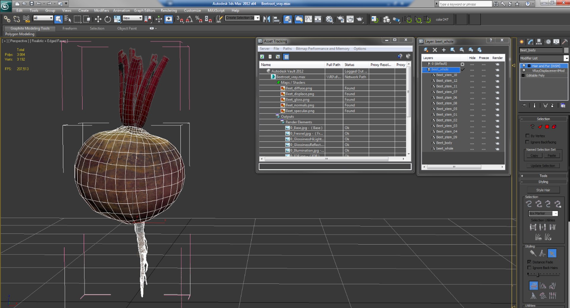 3D Model Beetroot Beet Root - TurboSquid 1217420