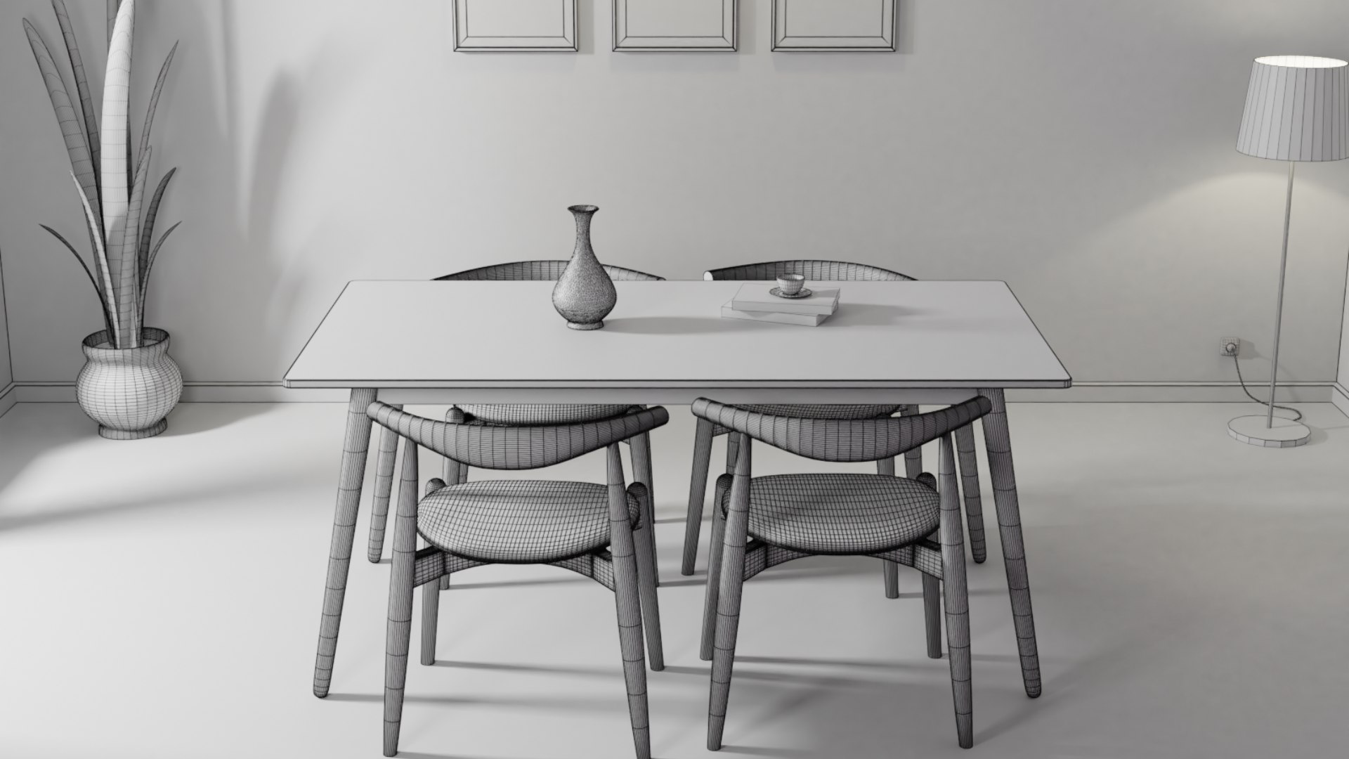 3D Dining Room Interior Model - TurboSquid 1949722