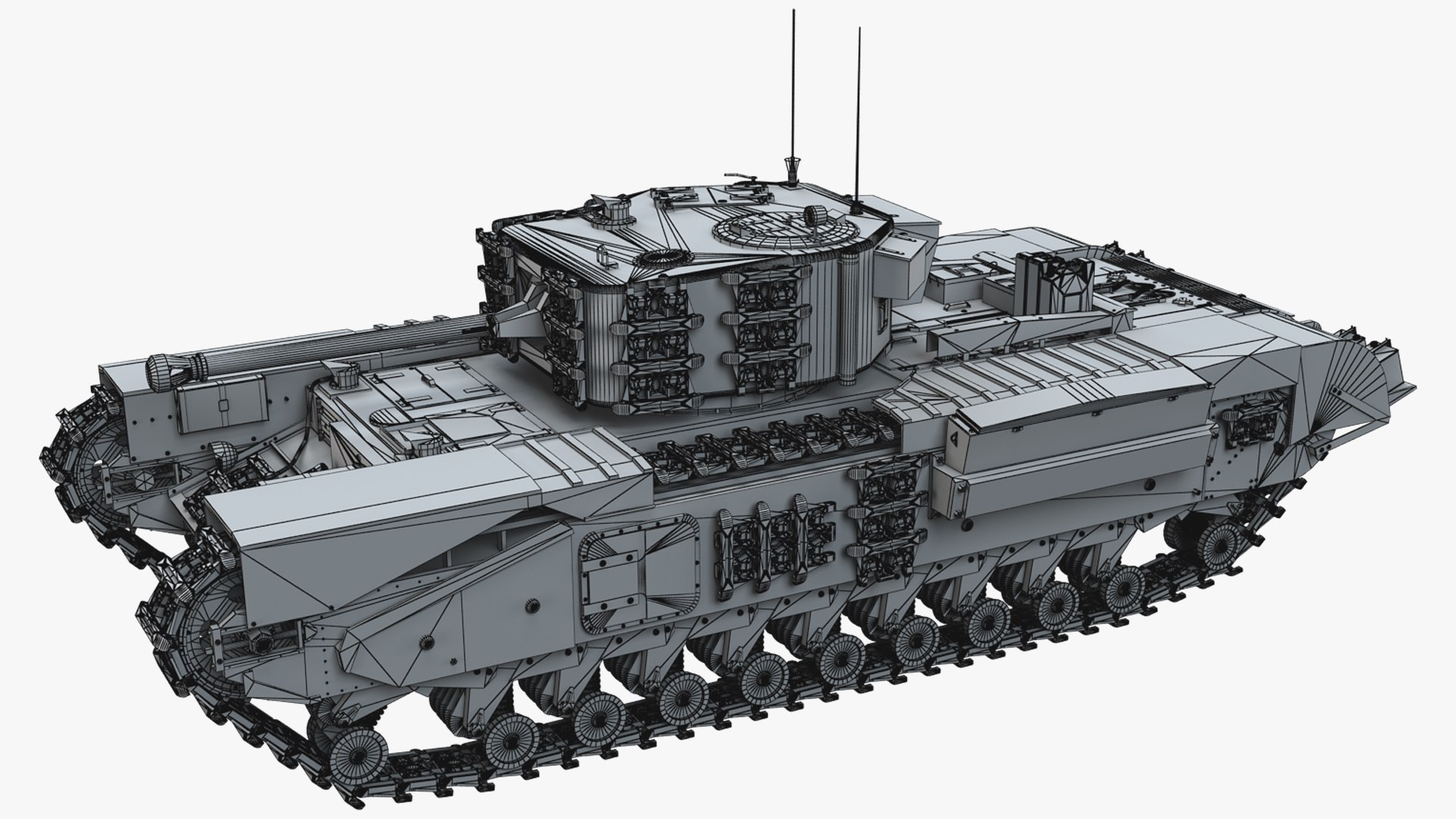 3D Infantry Tank Churchill Mark Iv - TurboSquid 1491866