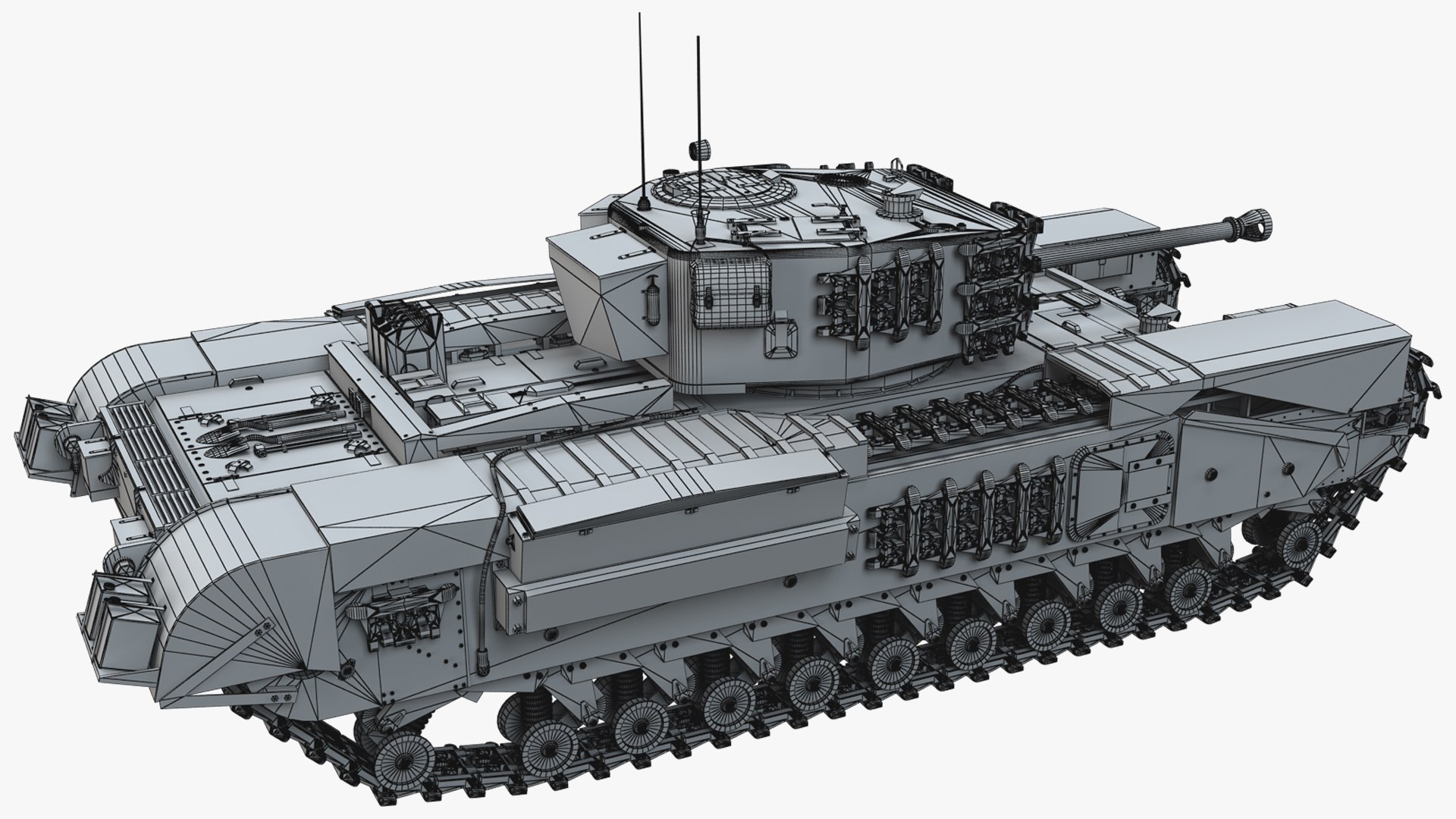 3D Infantry Tank Churchill Mark Iv - TurboSquid 1491866