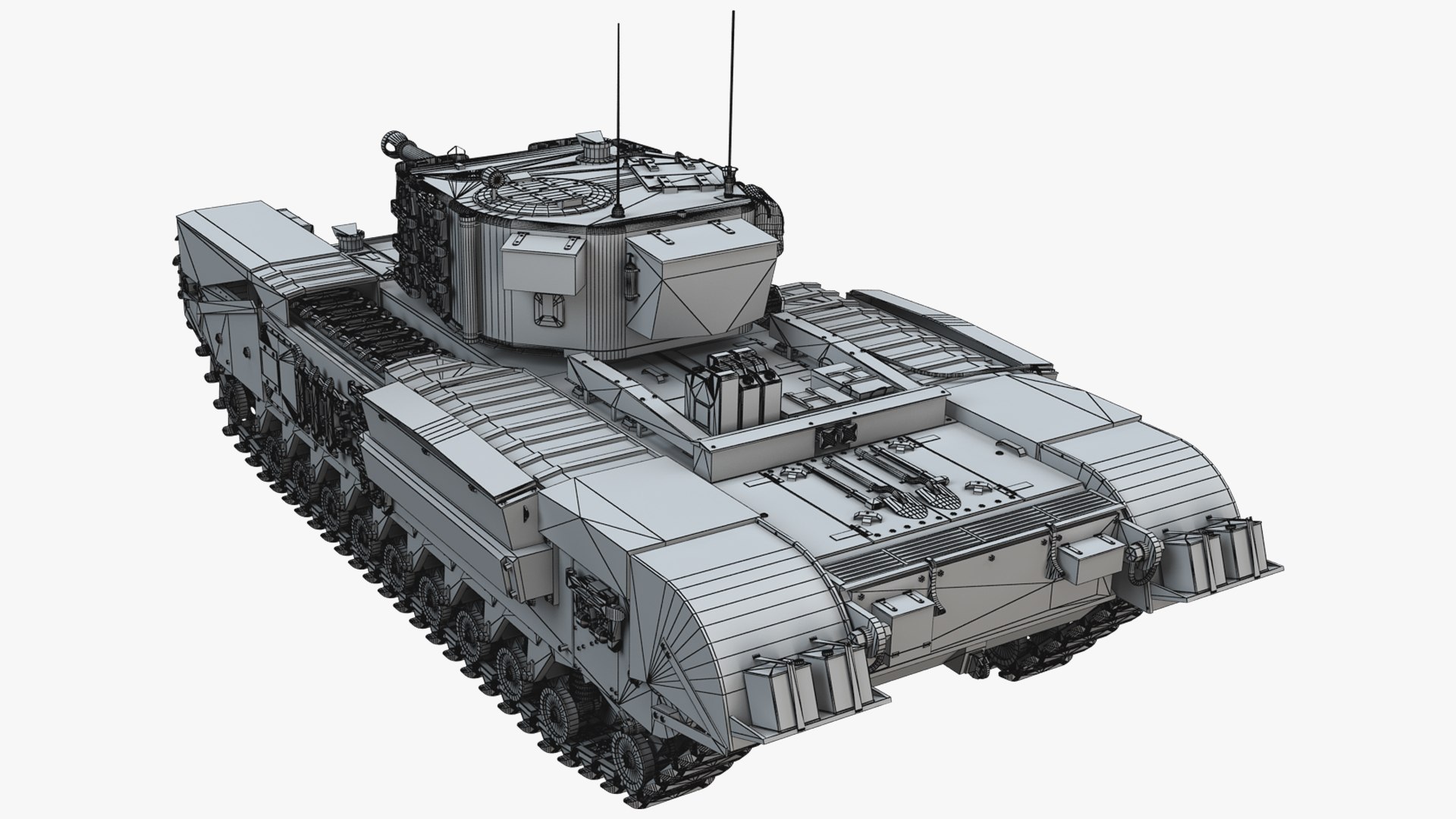 3D Infantry Tank Churchill Mark Iv - TurboSquid 1491866