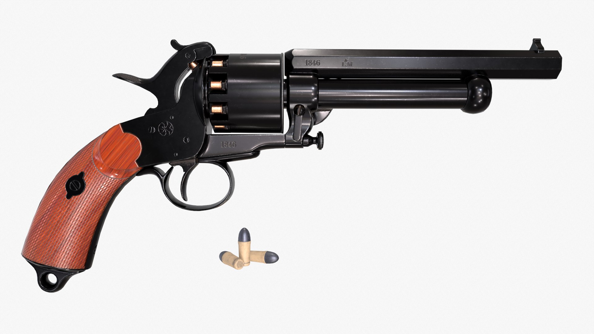 3D LeMat Revolver - TurboSquid 1964026