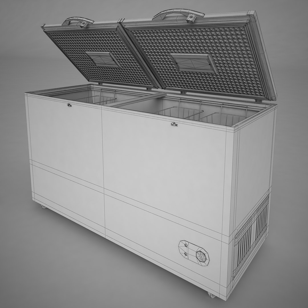 3d model of chest freezer freeze
