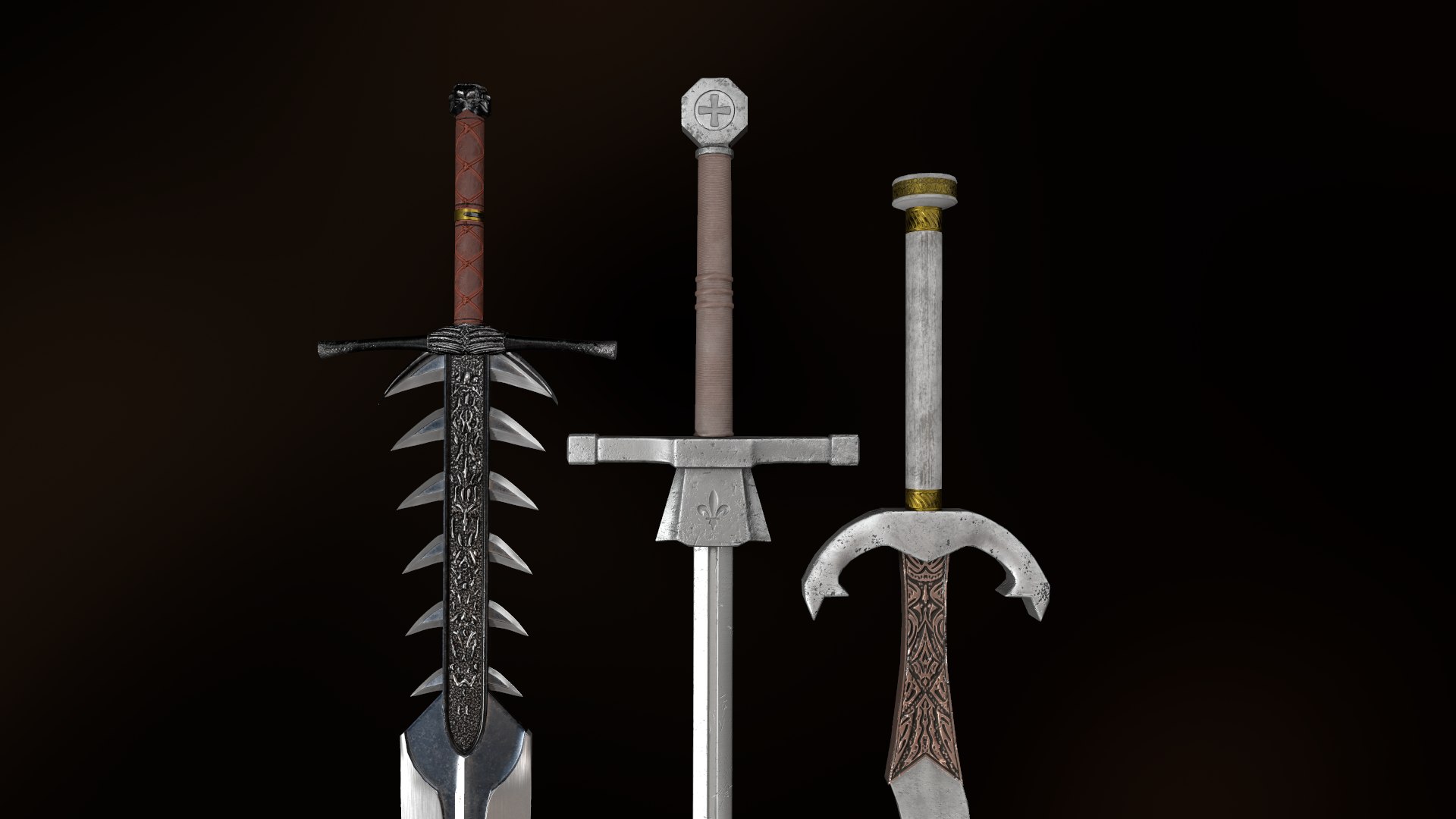 GreatSword Collection Vol 1 - PBR Low-Poly Models 3D - TurboSquid 1864819
