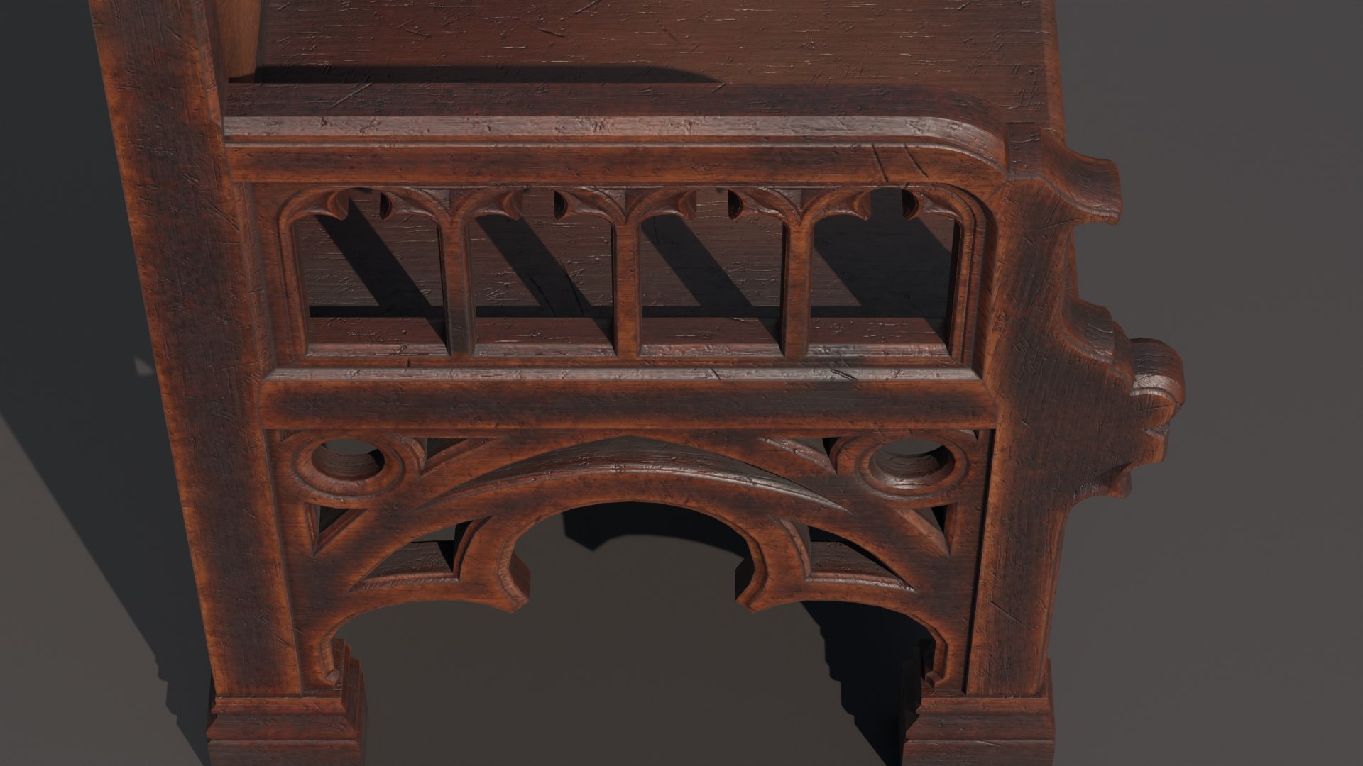 3D Gothic Chair Model - TurboSquid 2143388