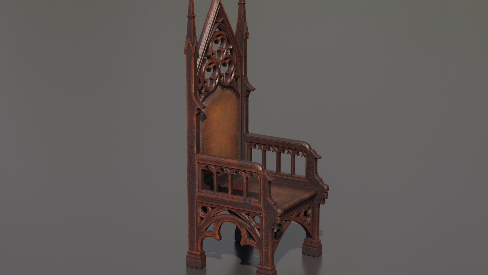 3D Gothic Chair Model - TurboSquid 2143388
