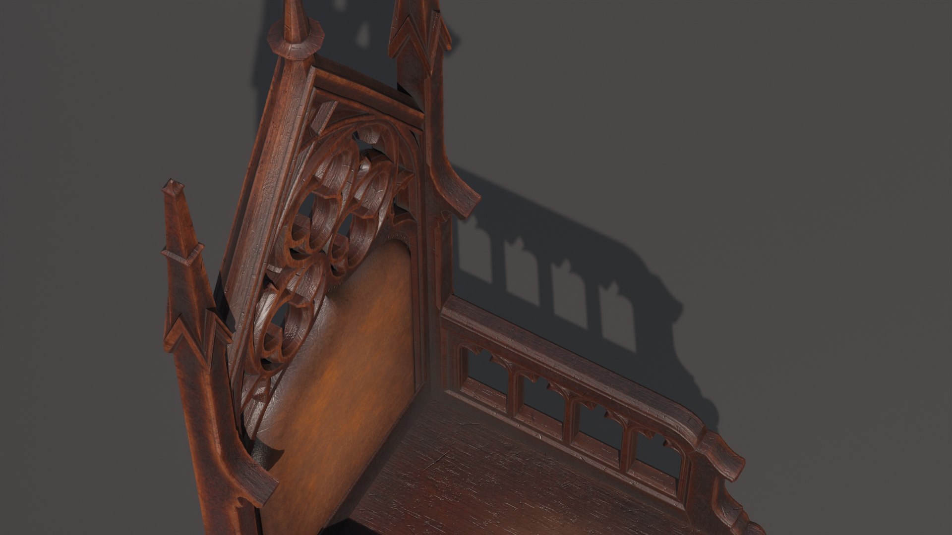 3D Gothic Chair Model - TurboSquid 2143388