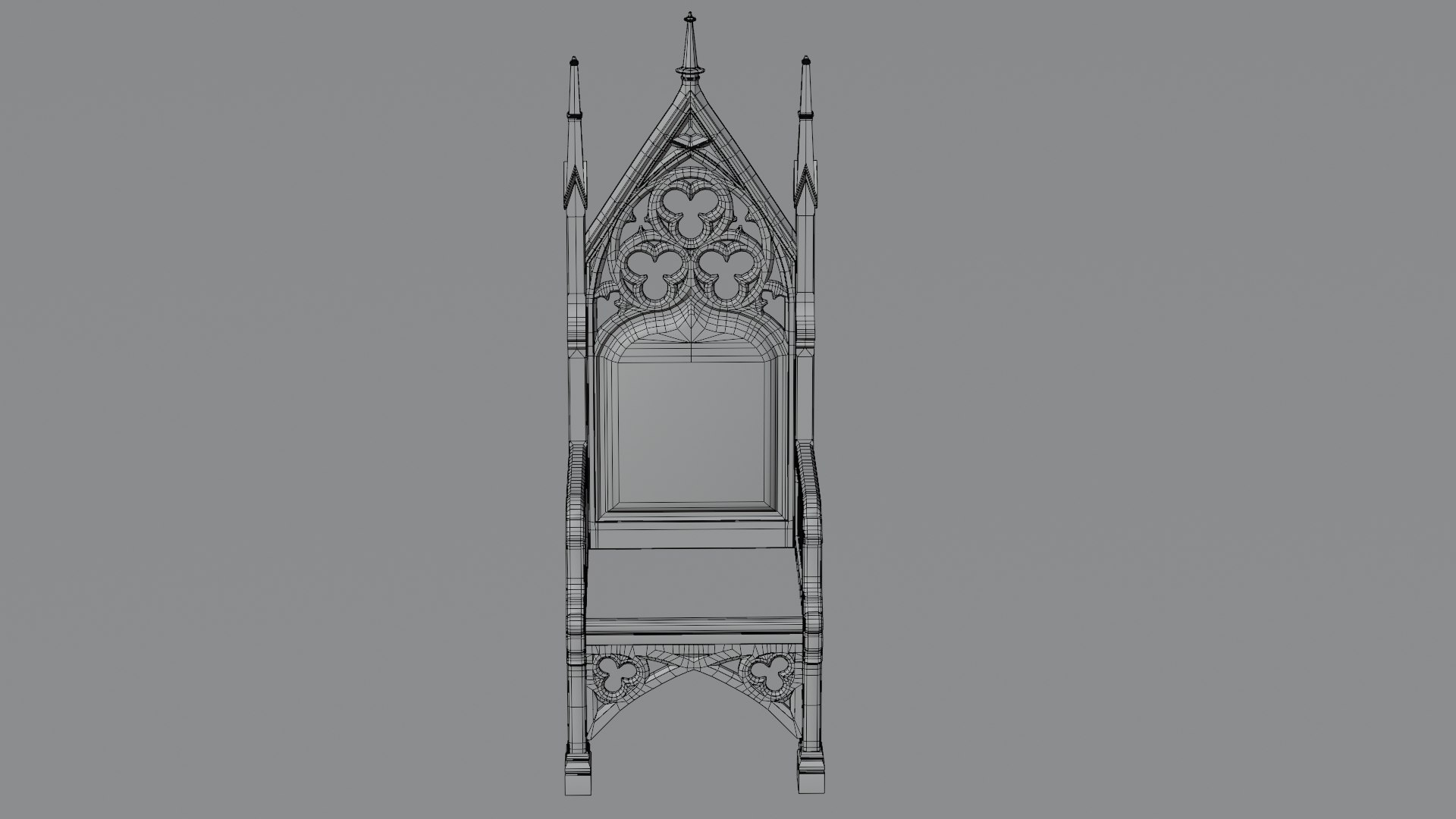 3D Gothic Chair Model - TurboSquid 2143388