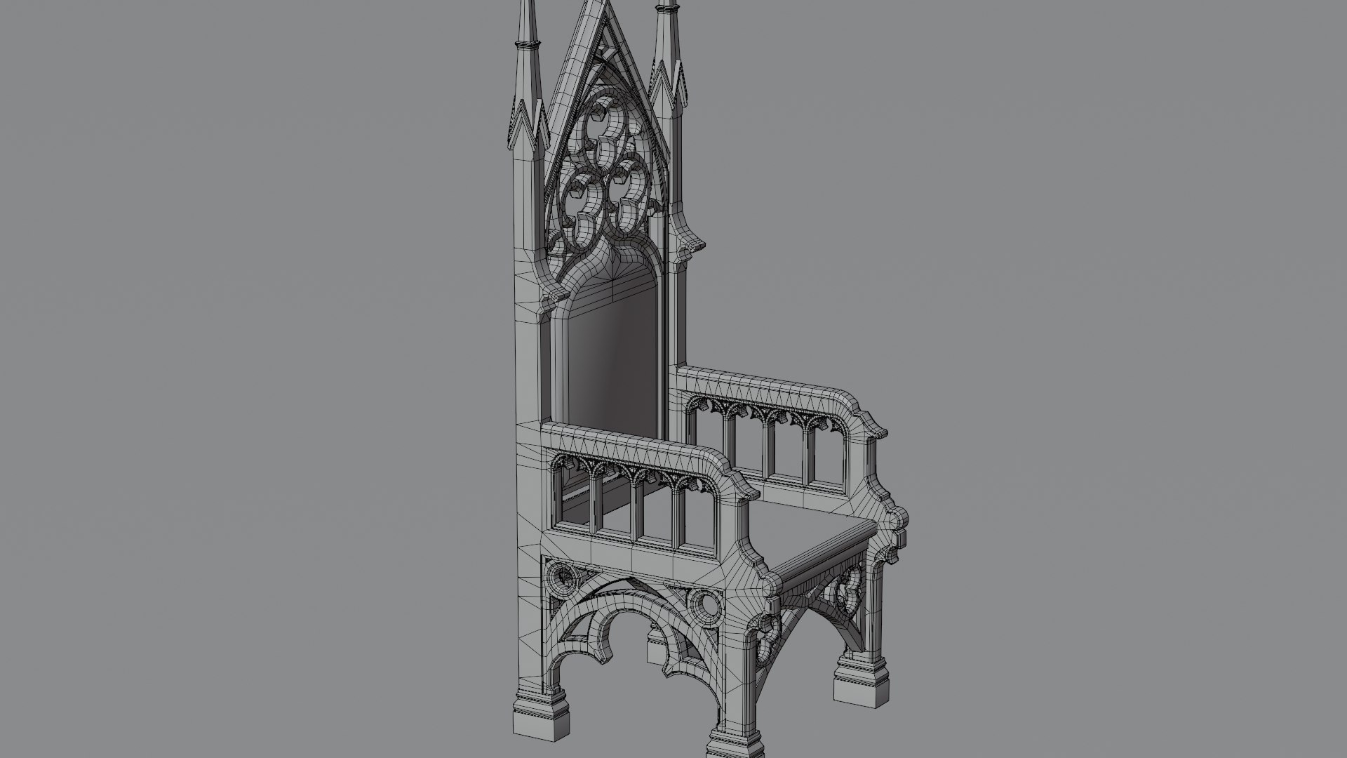 3D Gothic Chair Model - TurboSquid 2143388