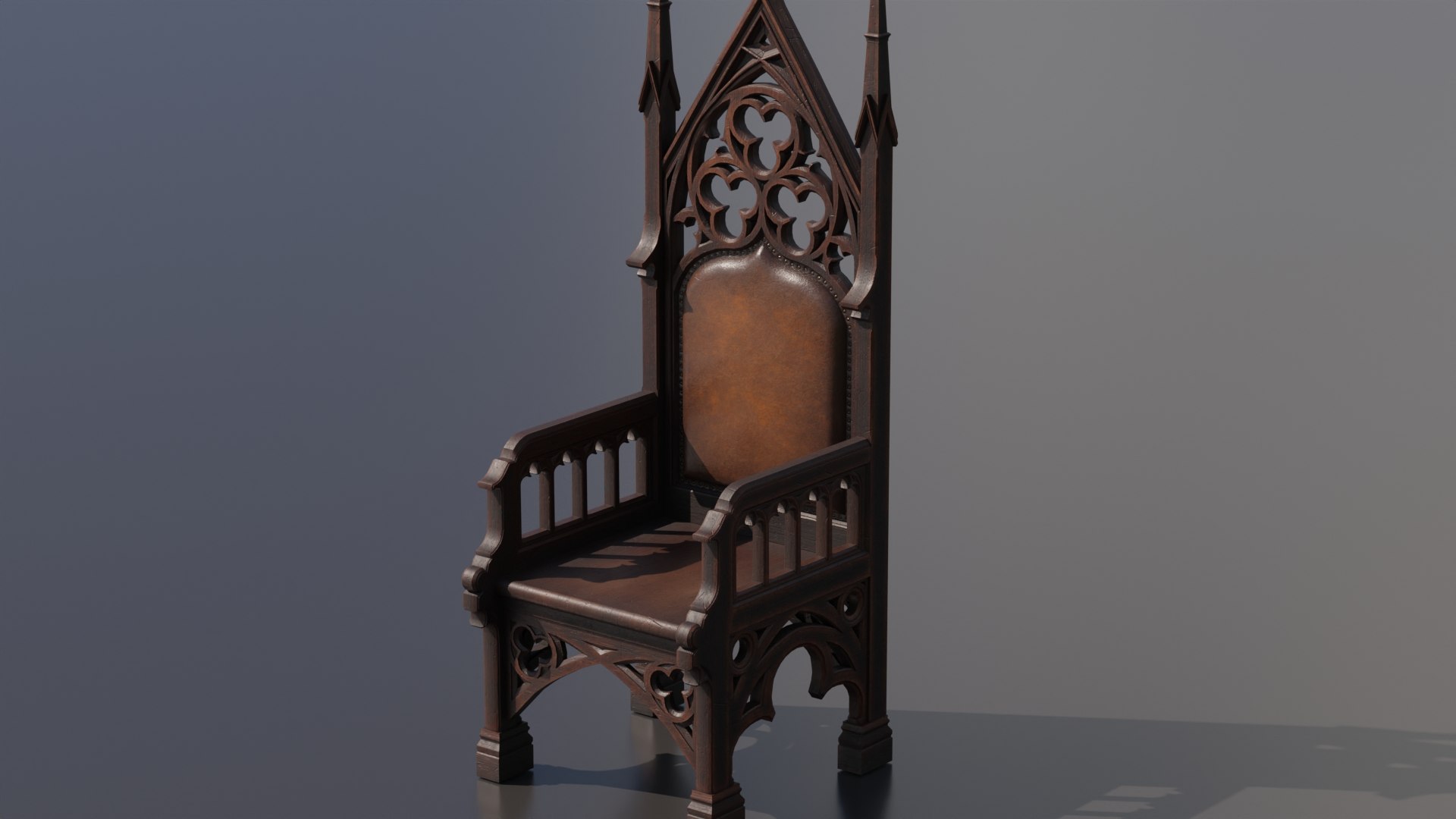 3D Gothic Chair Model - TurboSquid 2143388