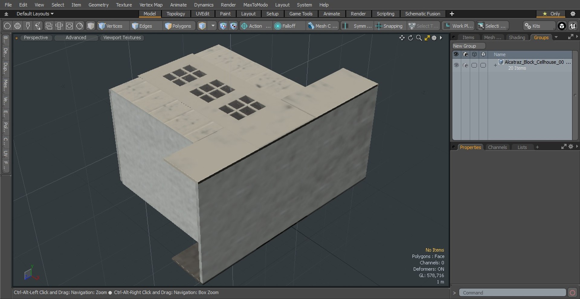 3D Model Alcatraz Block Cellhouse - TurboSquid 2068817