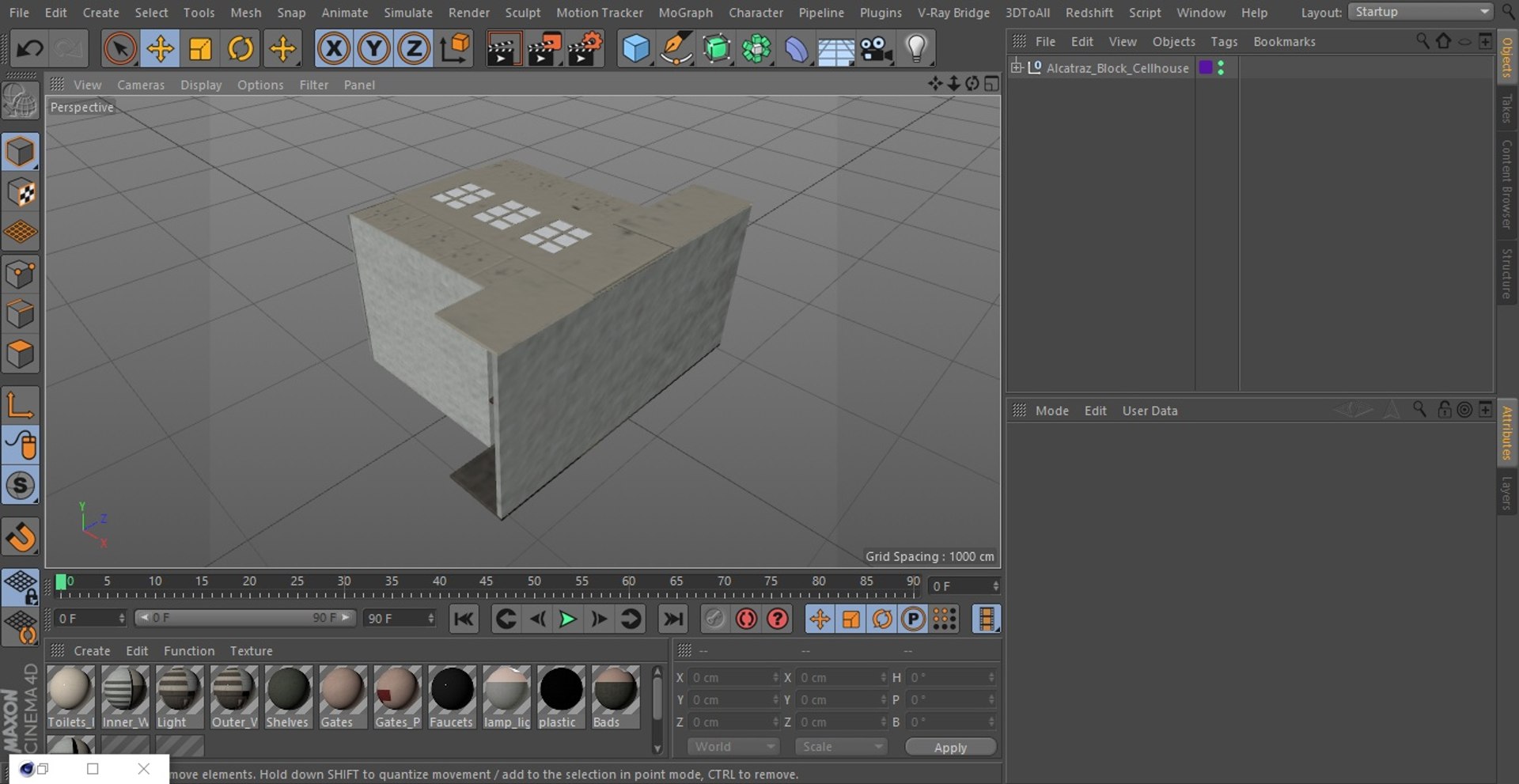 3D Model Alcatraz Block Cellhouse - TurboSquid 2068817