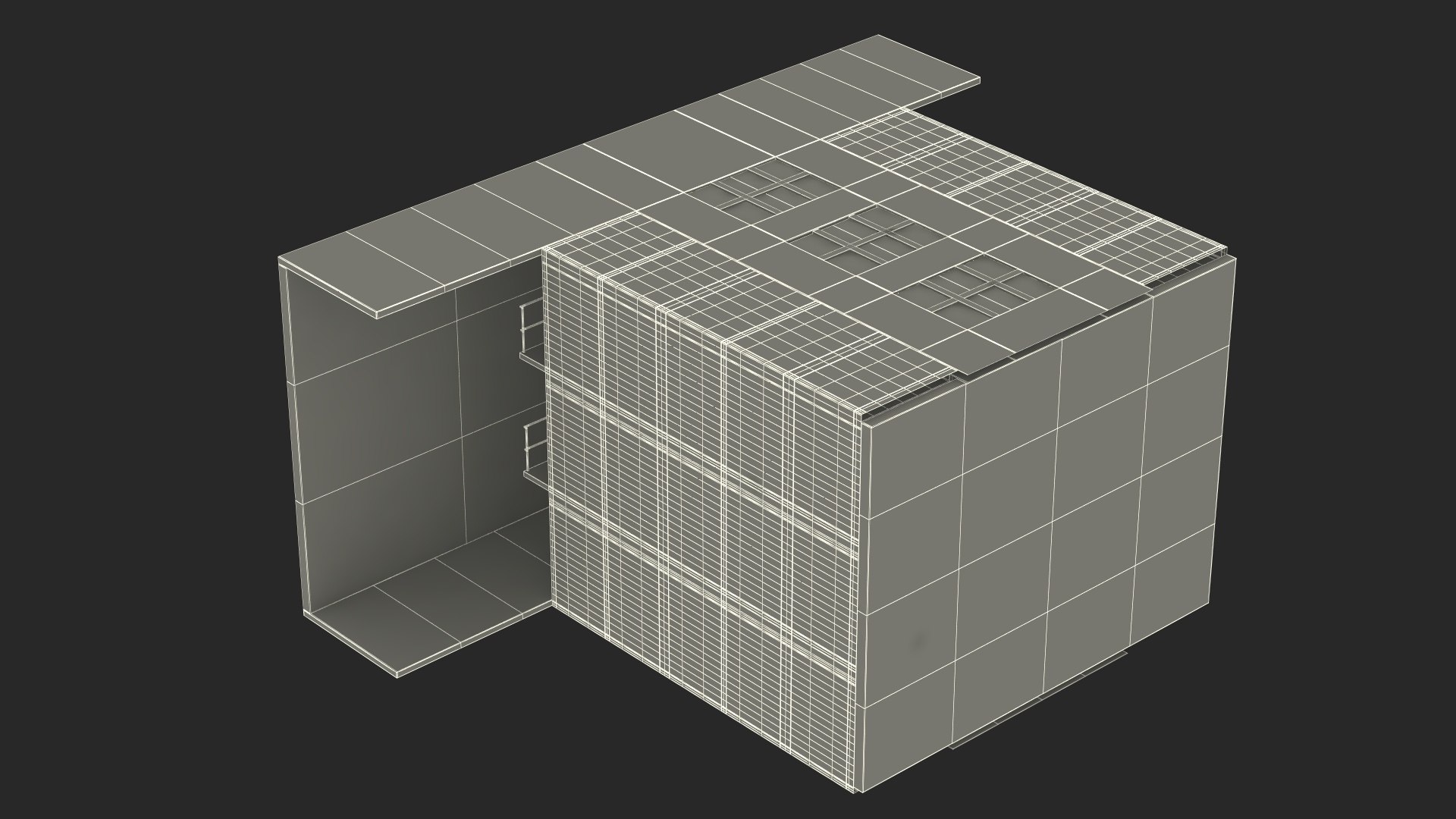 3D Model Alcatraz Block Cellhouse - TurboSquid 2068817
