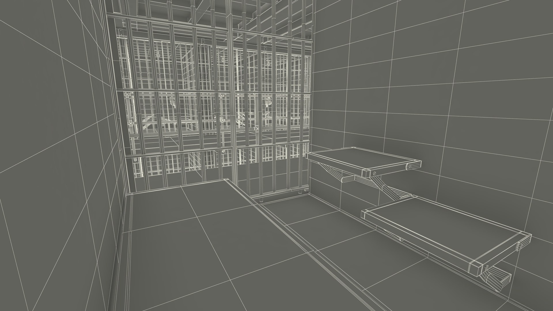 3D Model Alcatraz Block Cellhouse - TurboSquid 2068817