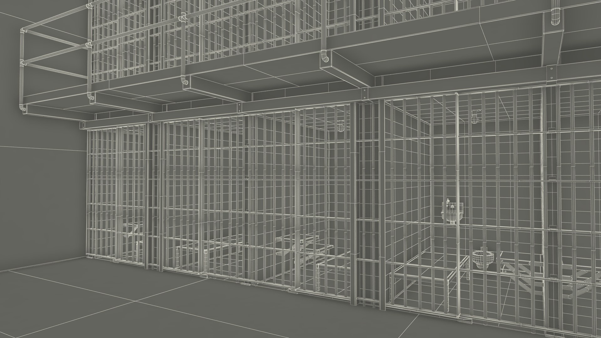 3D Model Alcatraz Block Cellhouse - TurboSquid 2068817