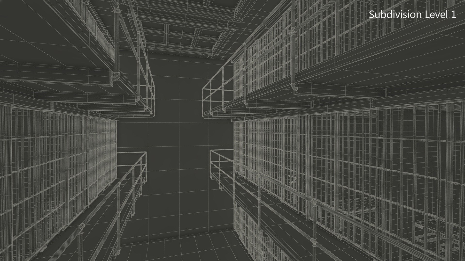 3D Model Alcatraz Block Cellhouse - TurboSquid 2068817