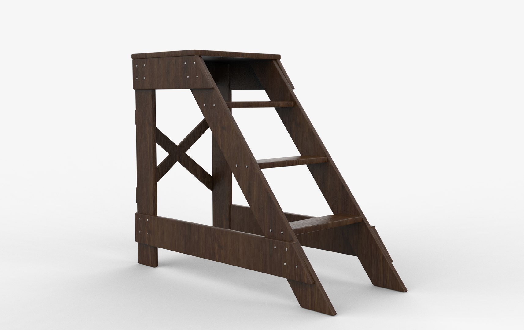 Wooden Step Ladder 3D Model 3D - TurboSquid 2363296