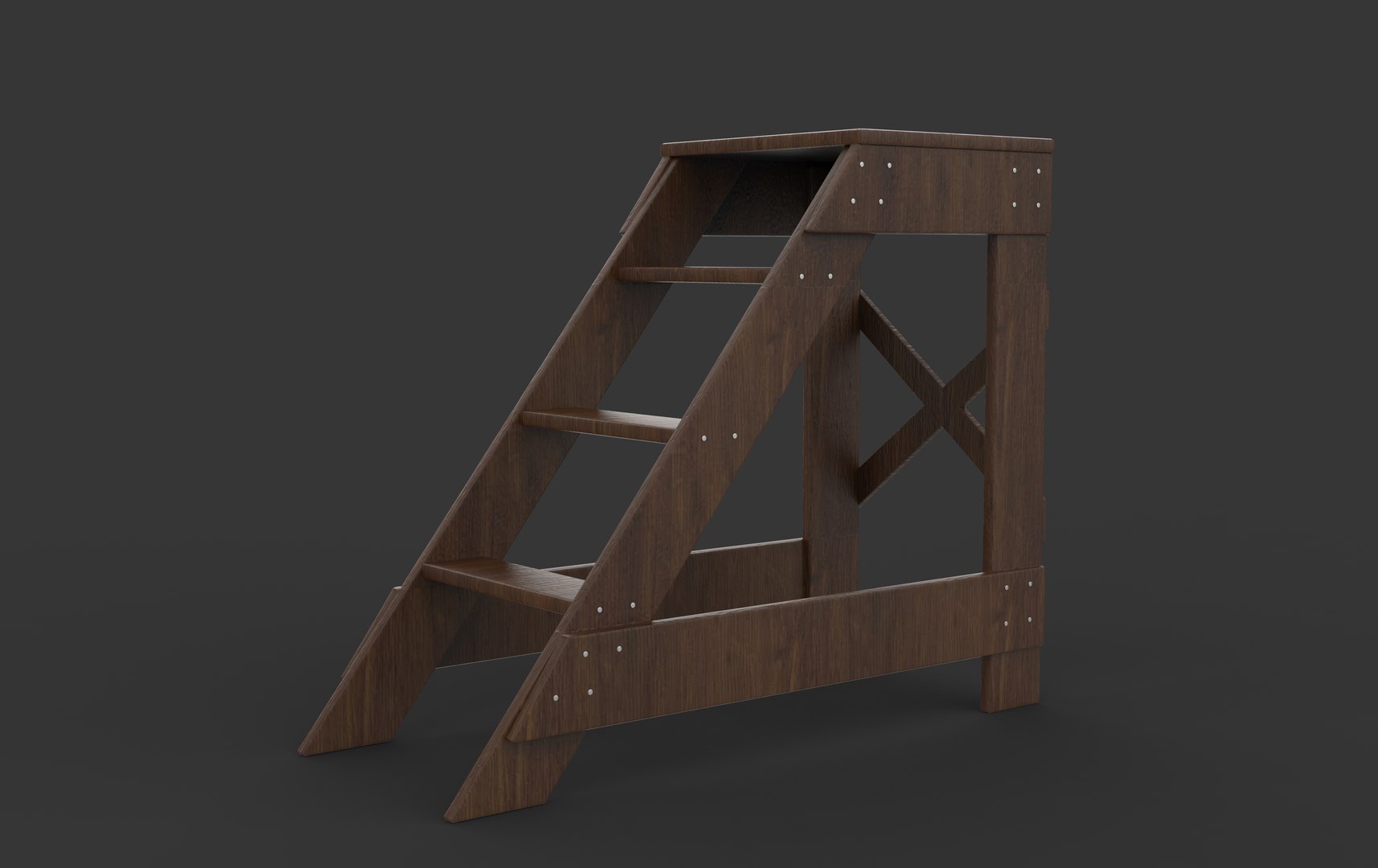 Wooden Step Ladder 3D Model 3D - TurboSquid 2363296
