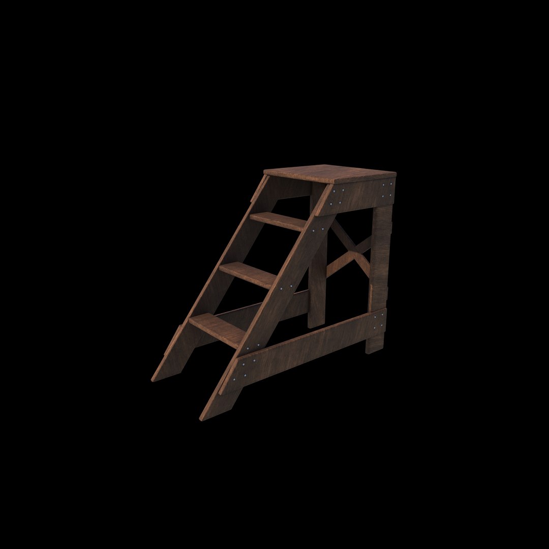 Wooden Step Ladder 3D Model 3D - TurboSquid 2363296