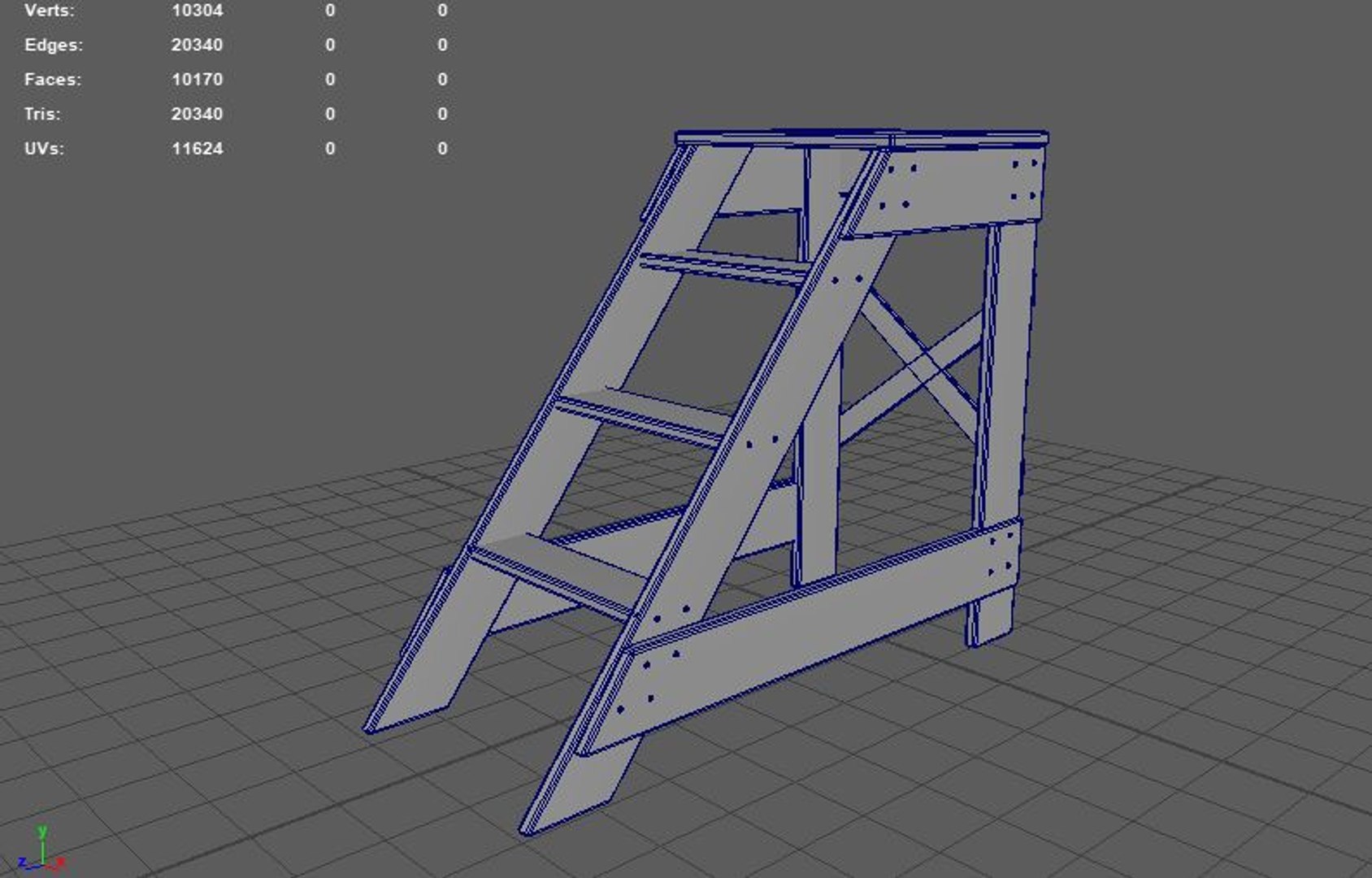 Wooden Step Ladder 3D Model 3D - TurboSquid 2363296