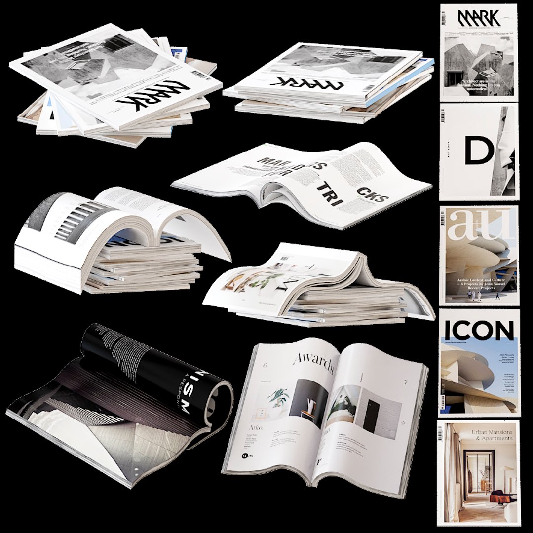 Magazines Set 1 3D - TurboSquid 1612177