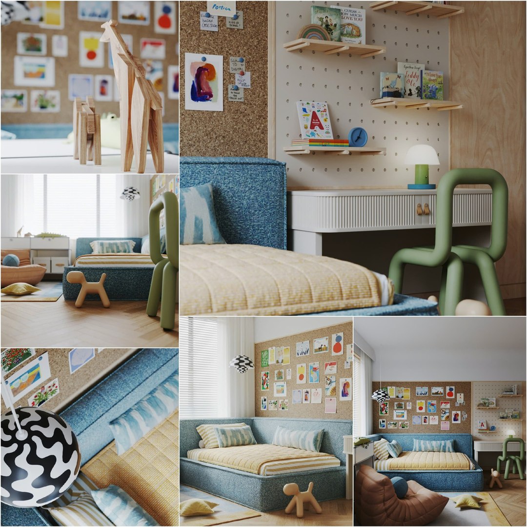 3D Children Room Design 06 For 3DMax Model - TurboSquid 2267565