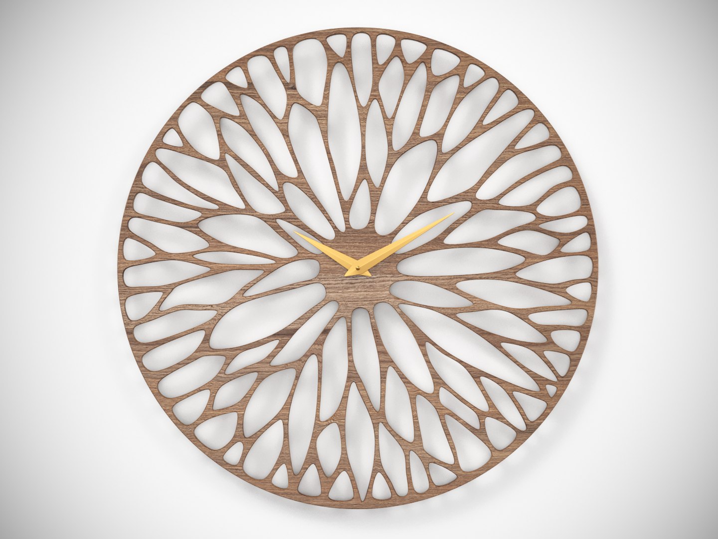 Decorative wooden wall clock 3D model - TurboSquid 1295668