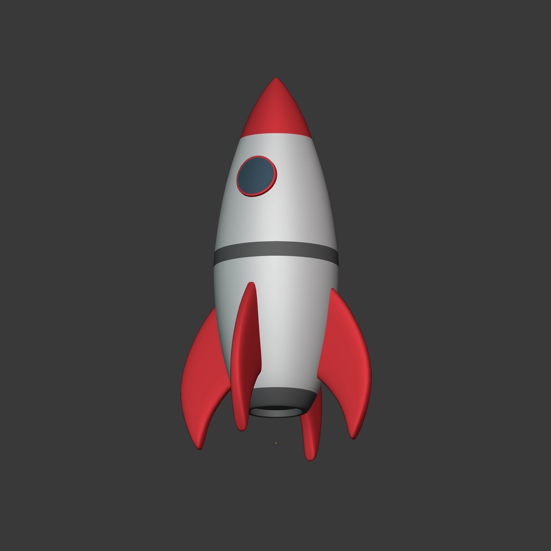 Cartoon Rocket Model - TurboSquid 1787156