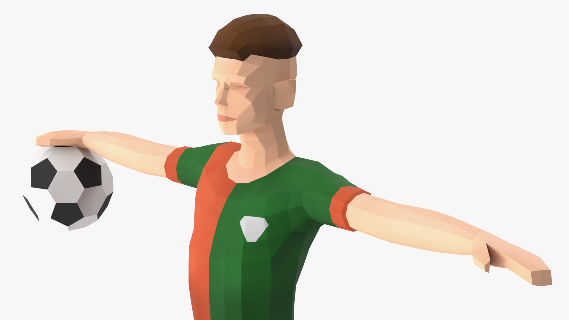 3D Football Player Low Poly Rigged For Cinema 4D Model - TurboSquid 2192282