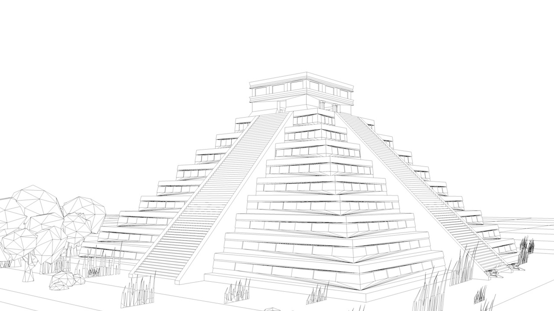 3D Cartoon Chichen Itza - TurboSquid 1622069
