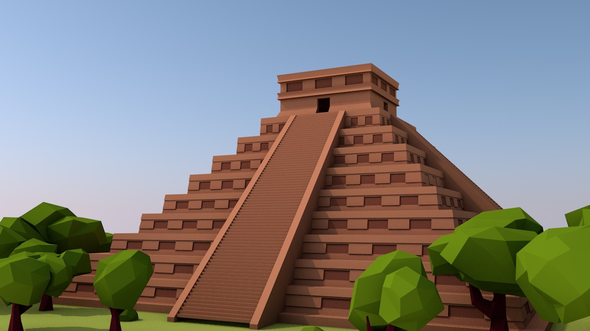 3D Cartoon Chichen Itza - TurboSquid 1622069