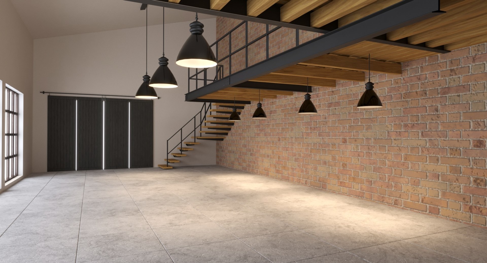 Interior Loft 3D Model - TurboSquid 1299767