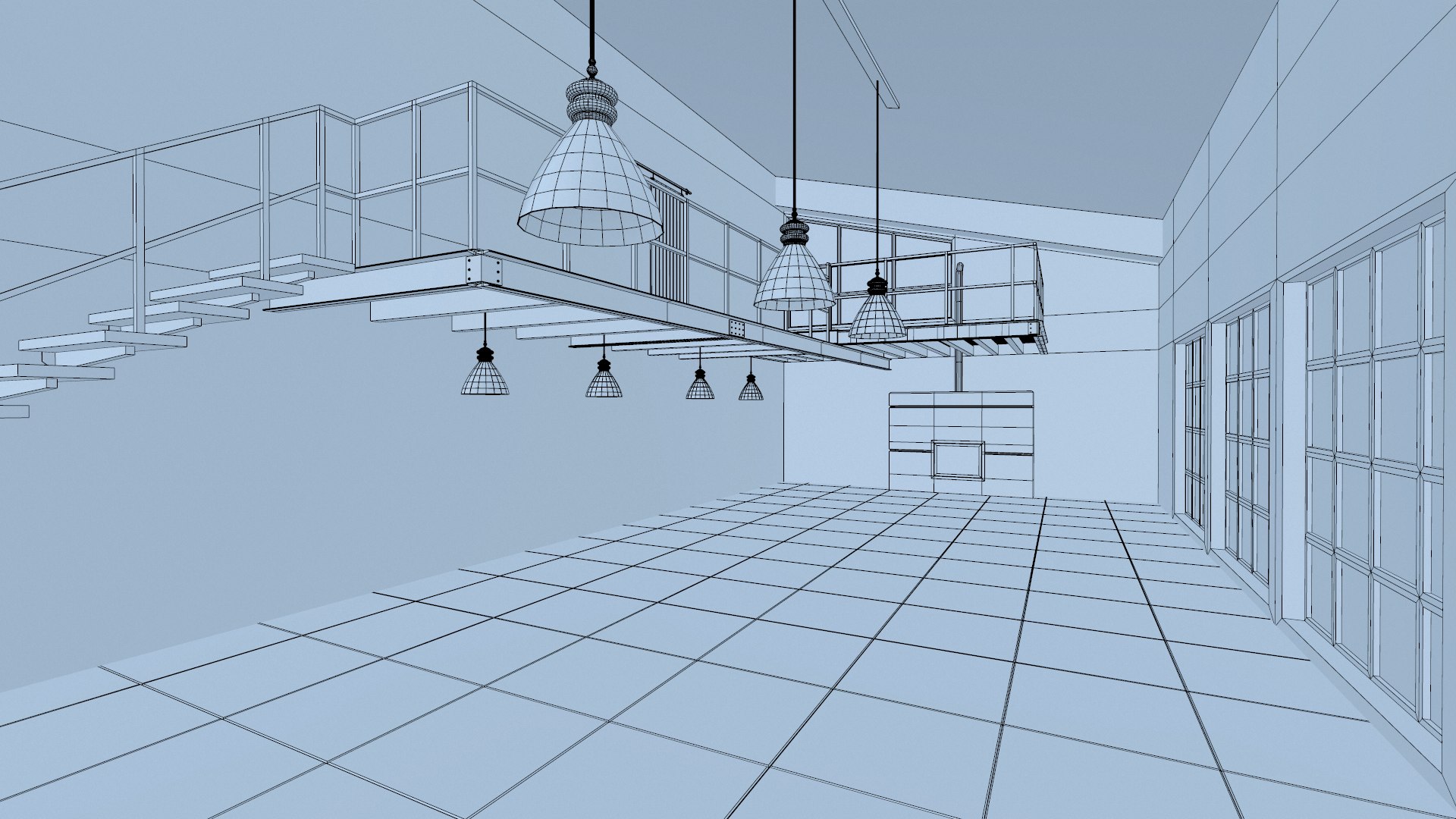 Interior Loft 3D Model - TurboSquid 1299767