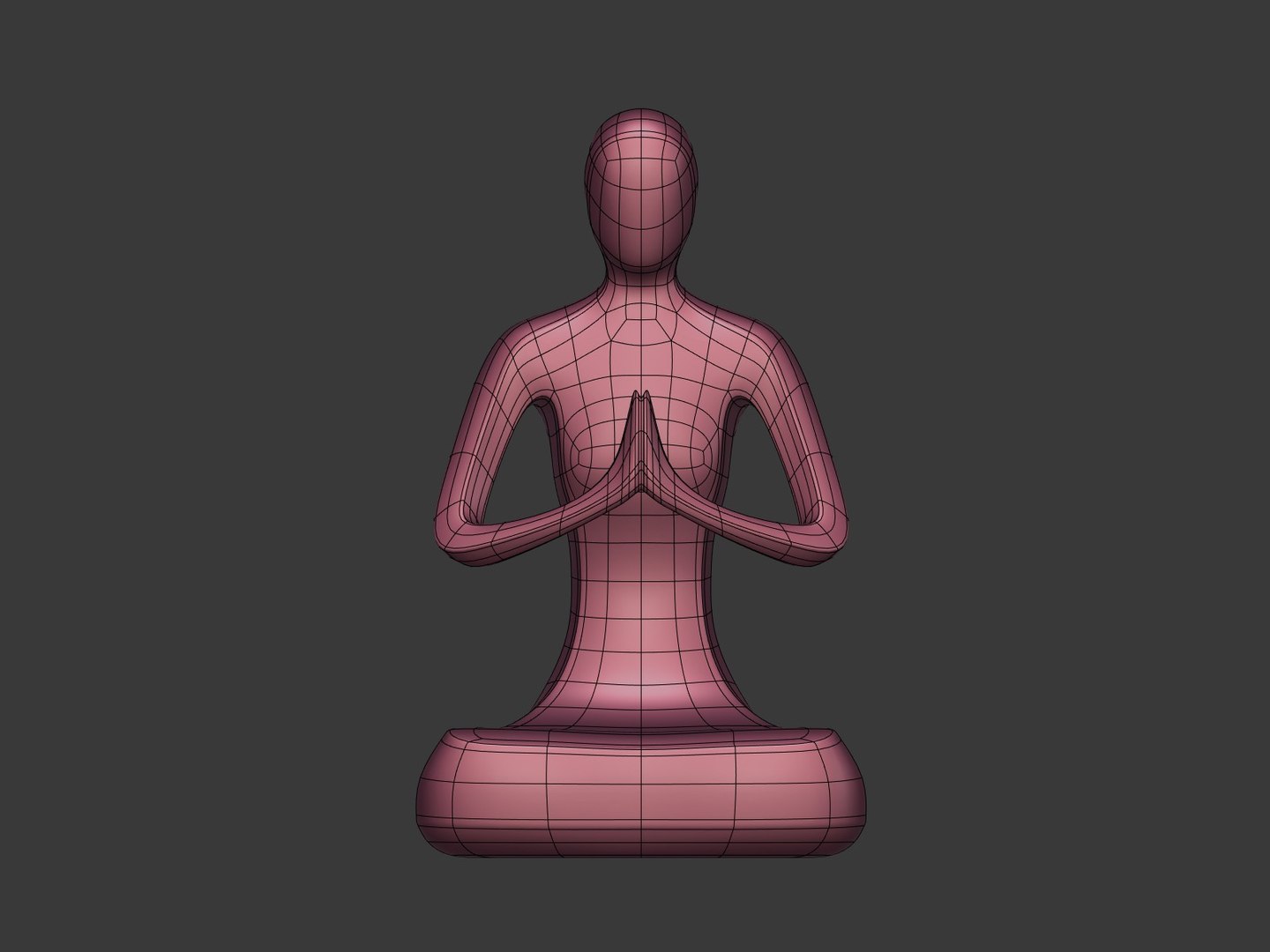 3D Abstract Meditation Statue - TurboSquid 1314969