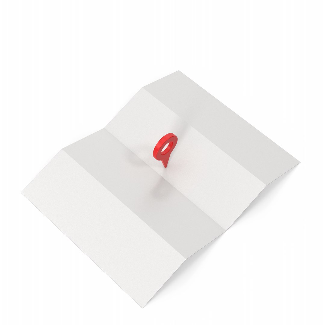 3D Map Paper And Pin Model - TurboSquid 2193329