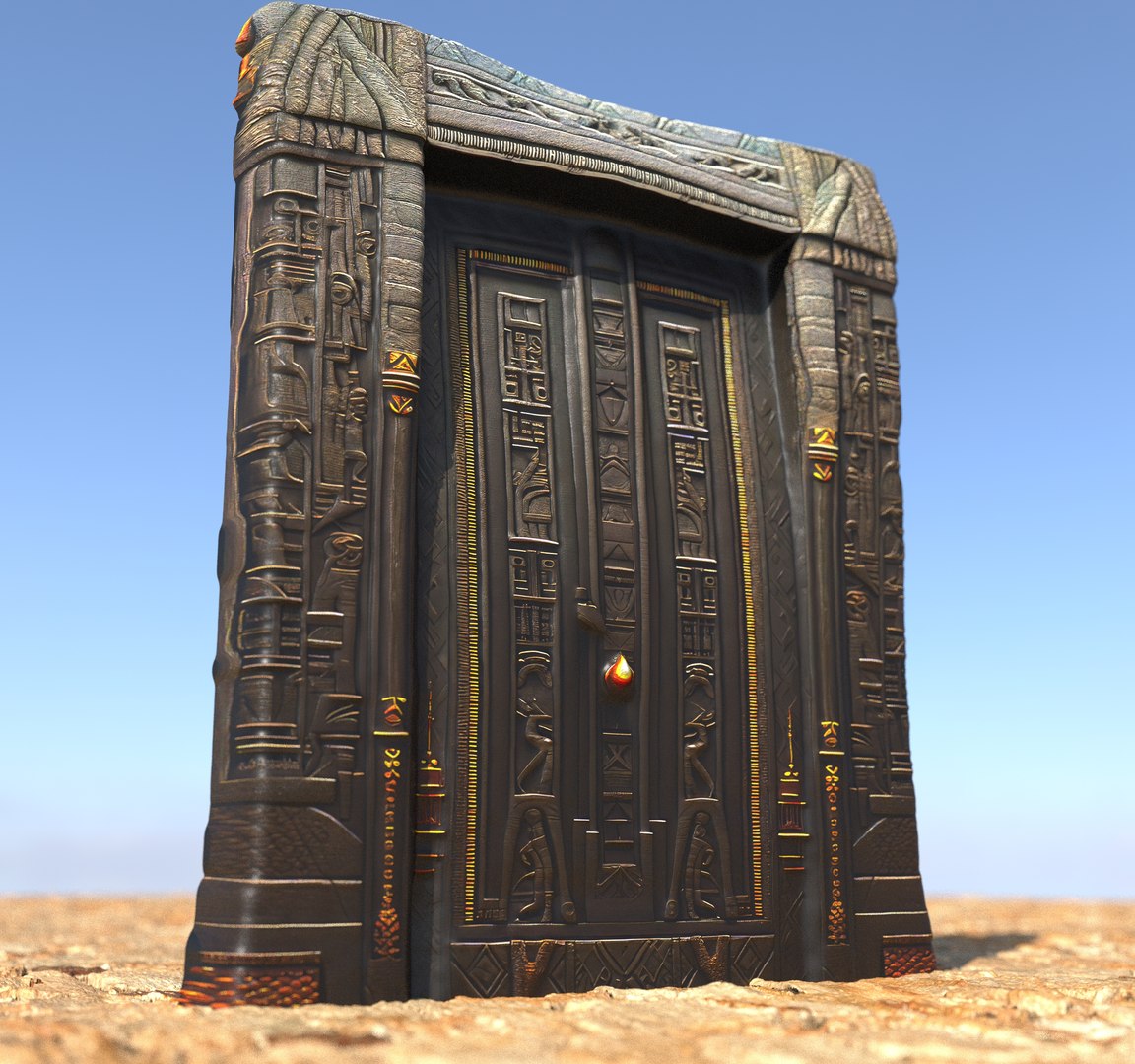 Egyptian Gates Pack Model - TurboSquid 2192473