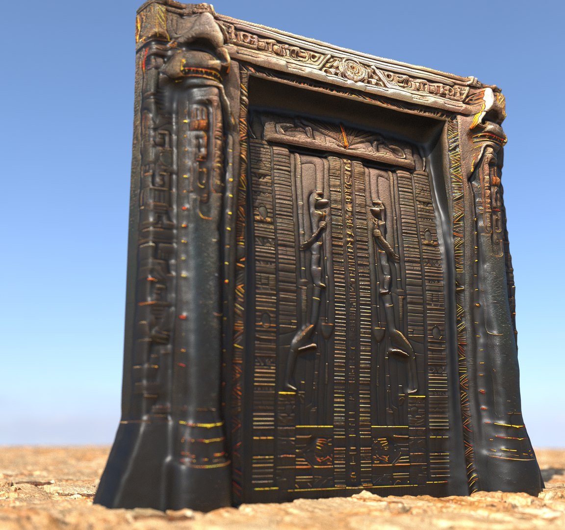 Egyptian Gates Pack Model - TurboSquid 2192473