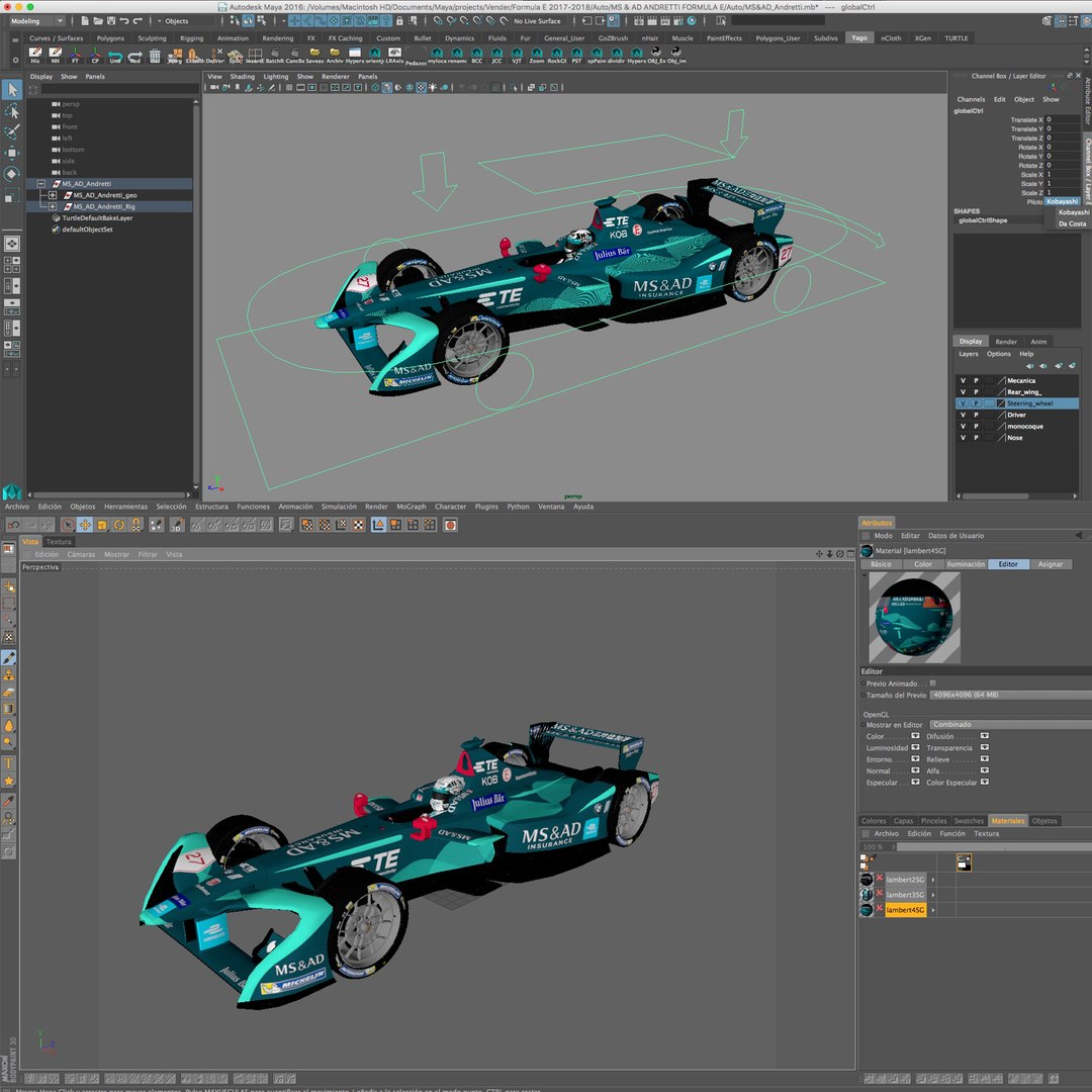 3D Car Rigged - TurboSquid 1238758