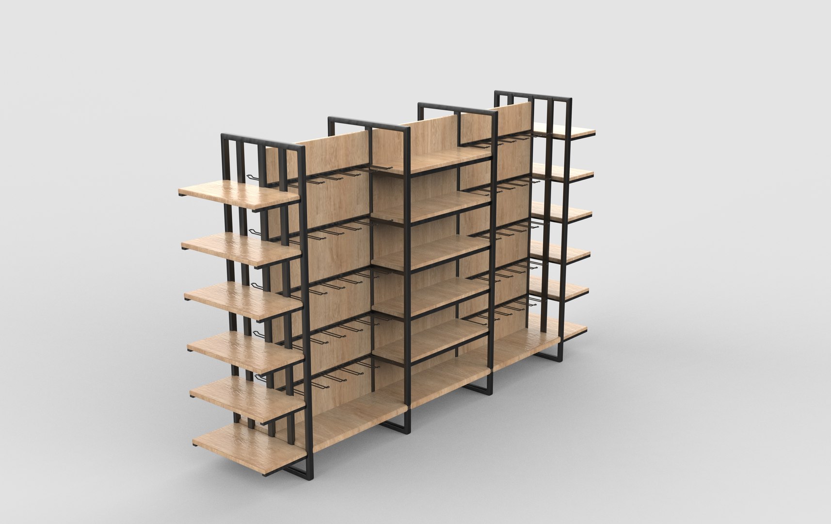 3D Store Shelves Rack 3D Model Model - TurboSquid 2470903