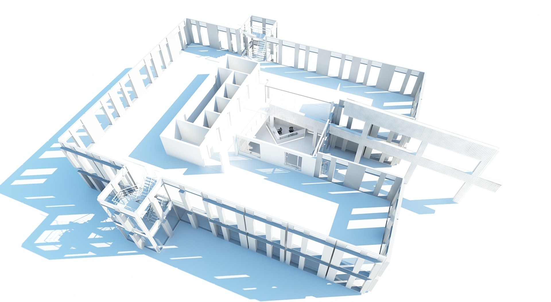 Office Interior Reception 3d Model