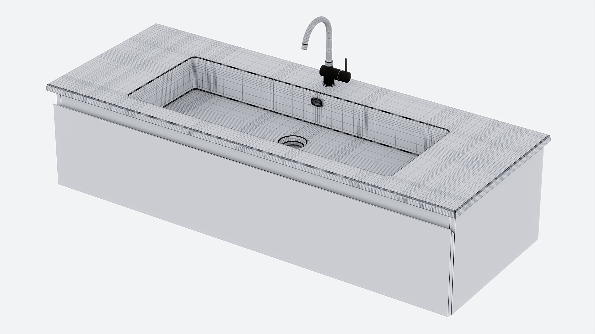 3D Bathroom Sink With Faucet And Drawer Unit - TurboSquid 2327879